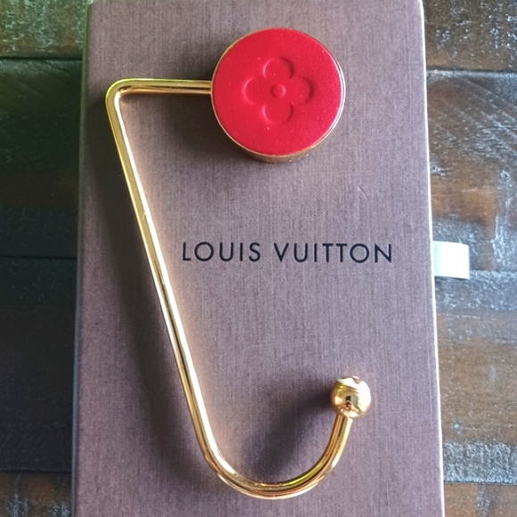 Louis Vuitton | Accessories | Nib Rare Louis Vuitton Gold And Red Bag ...